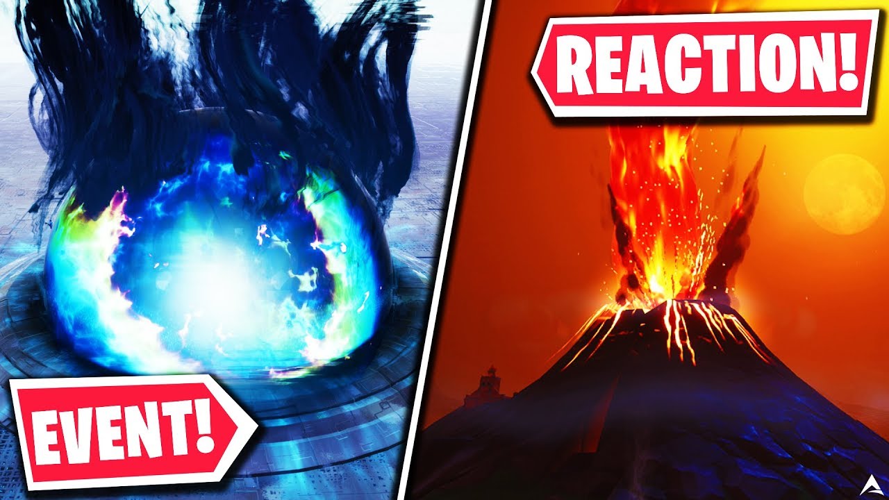 Live Reaction to THE UNVAULTING & VOLCANO ERUPTION EVENT on Fortnite ...