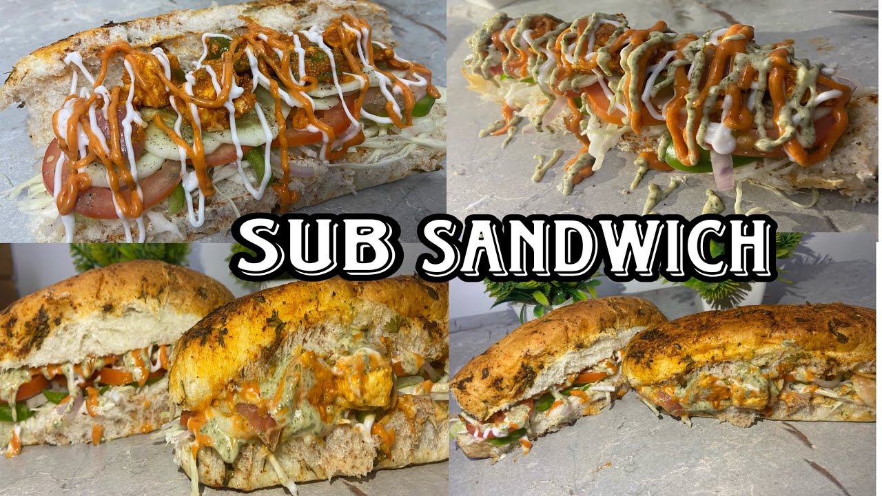 Subway style sandwich || sub sandwich || loaf bread sandwich || - YouTube