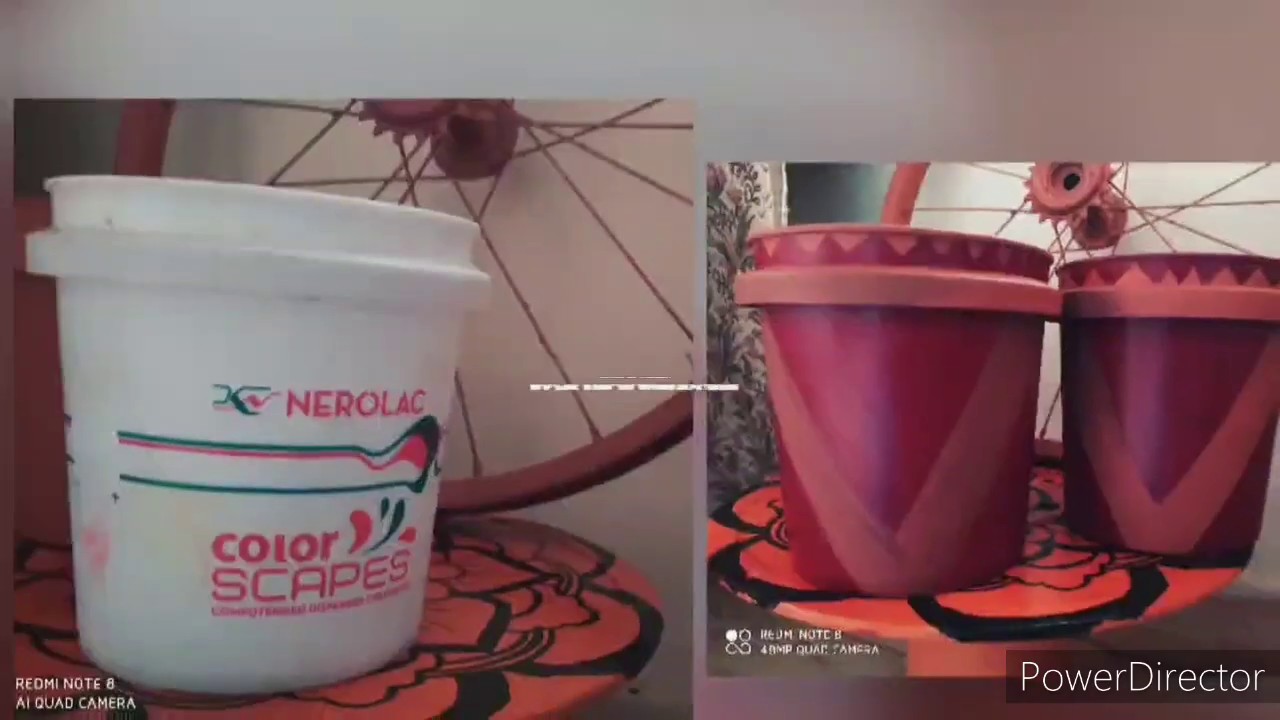 Easy way to make flower pot ...Diy/ Reuse colour box... - YouTube