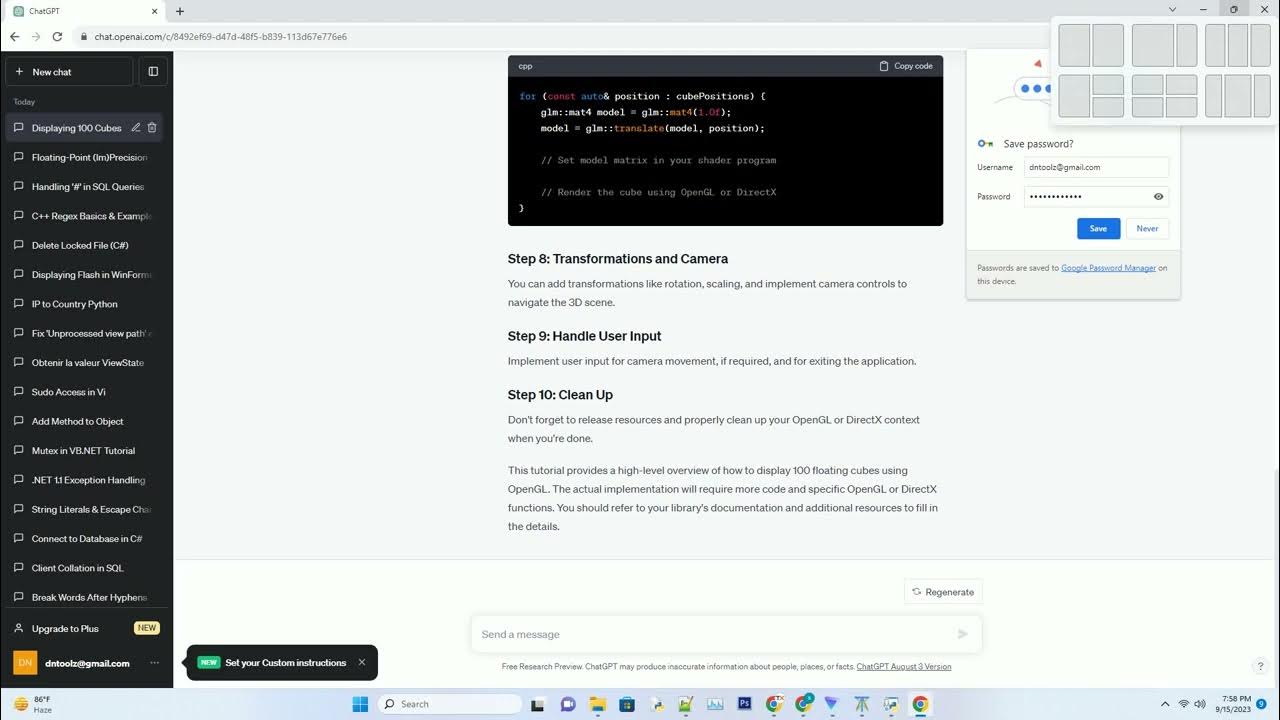 Displaying 100 Floating Cubes Using DirectX OR OpenGL - YouTube