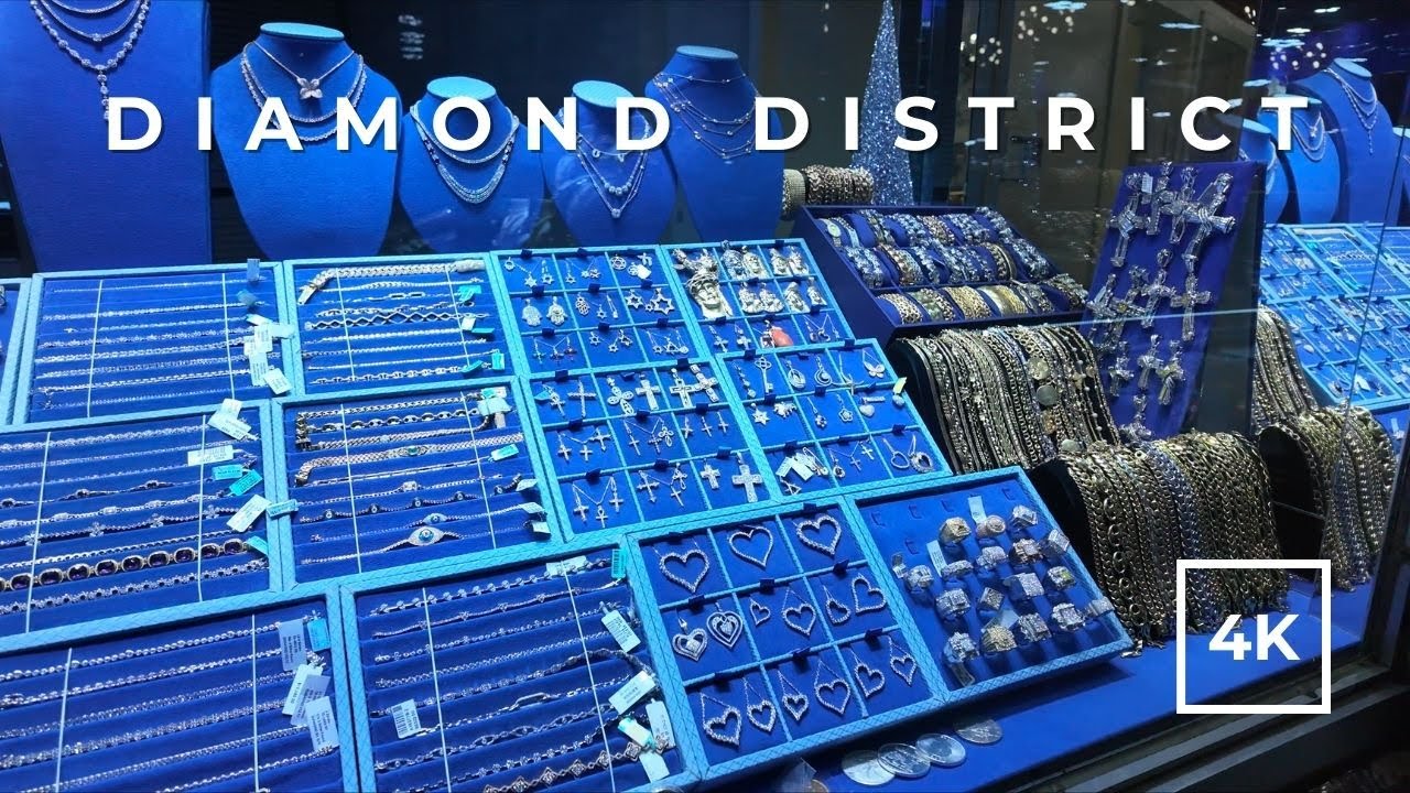[4K] Shiny Storefronts of Diamond District: New York Walking Tour - YouTube