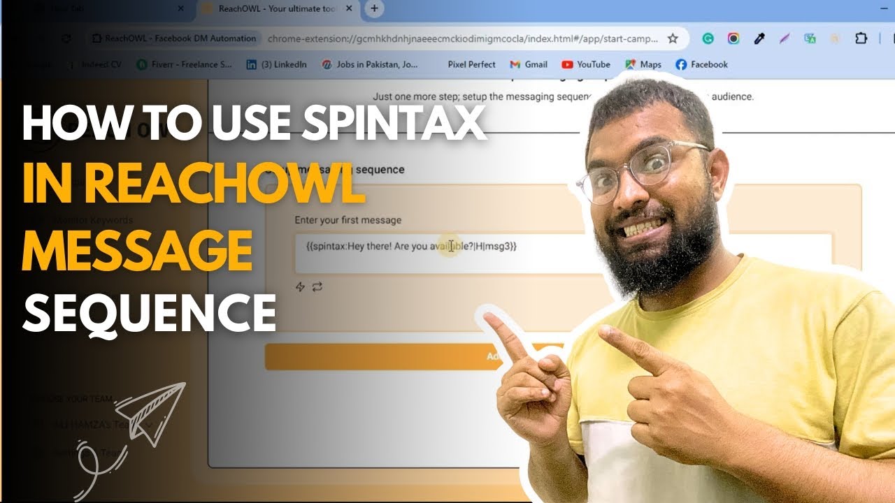 How to use SpinTax in ReachOwl Message Sequence - YouTube