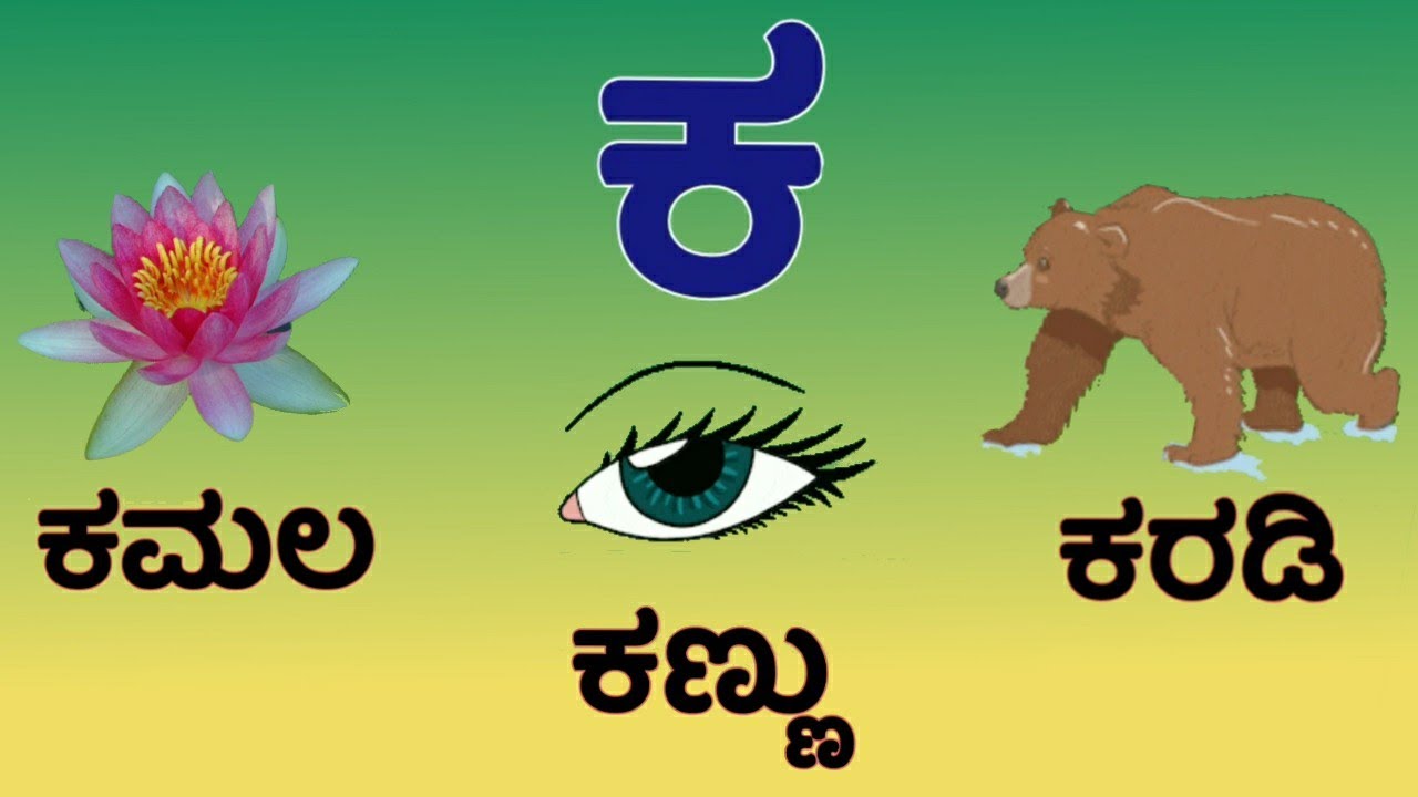 ಕನ್ನಡ ವರ್ಣಮಾಲೆ ವ್ಯಂಜನಗಳು- Kannada Varnamale Vanjanagalu - Learn Kannada ...