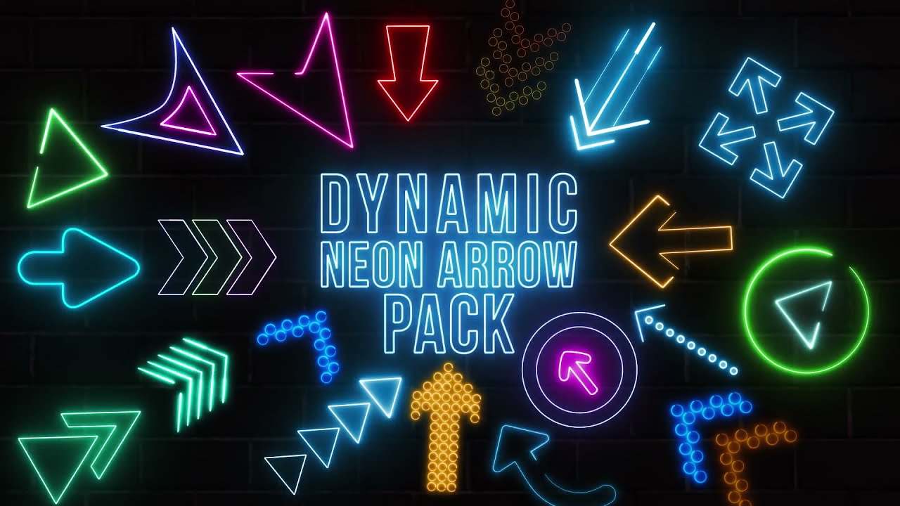 Dynamic Neon Arrows Pack - After Effects Template - YouTube