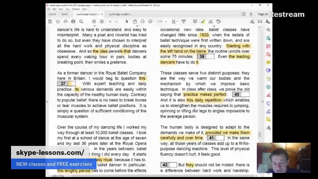FCE Reading (part 6) - YouTube