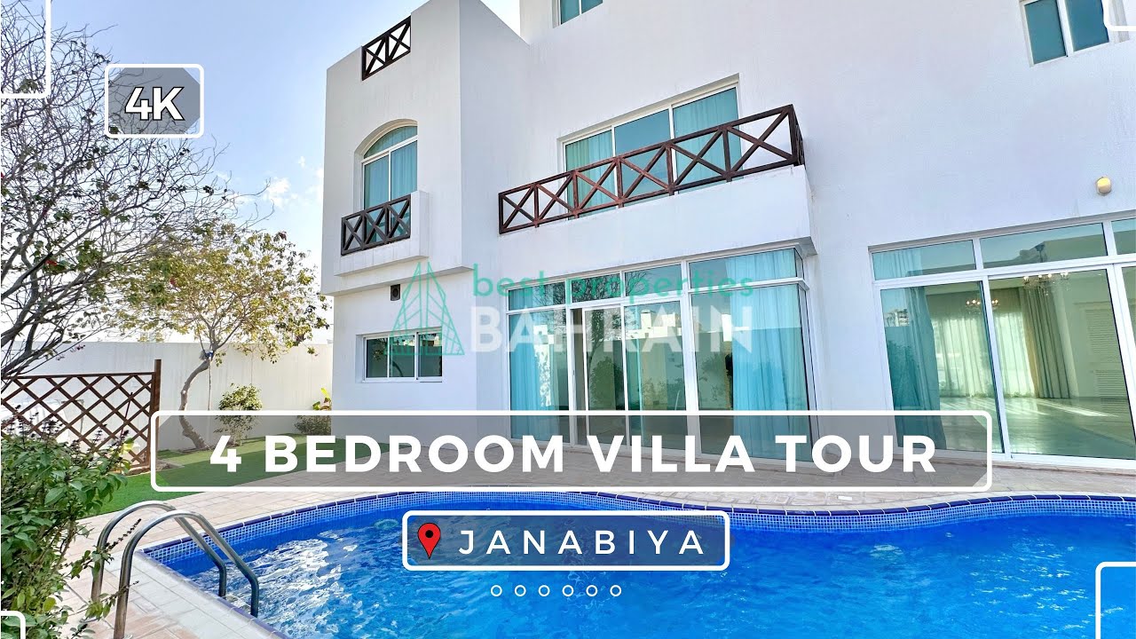 Spanish Style Modern Villa with Pool - #Janabiya #Bahrain - YouTube
