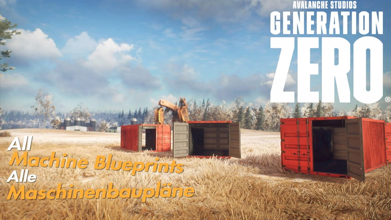 Generation Zero - All Machine Blueprints/Alle Maschinenbaupläne ...