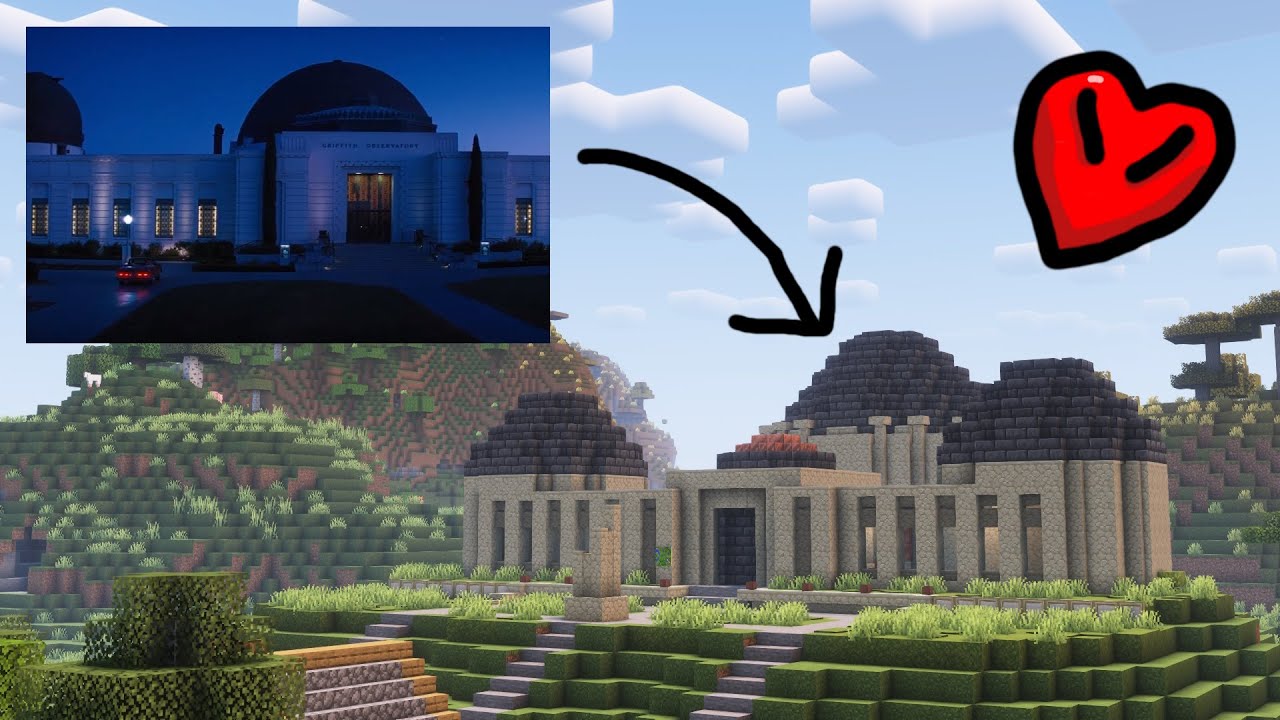 Building the Griffith Observatory in Minecraft | Hardcore Episode #3 ...