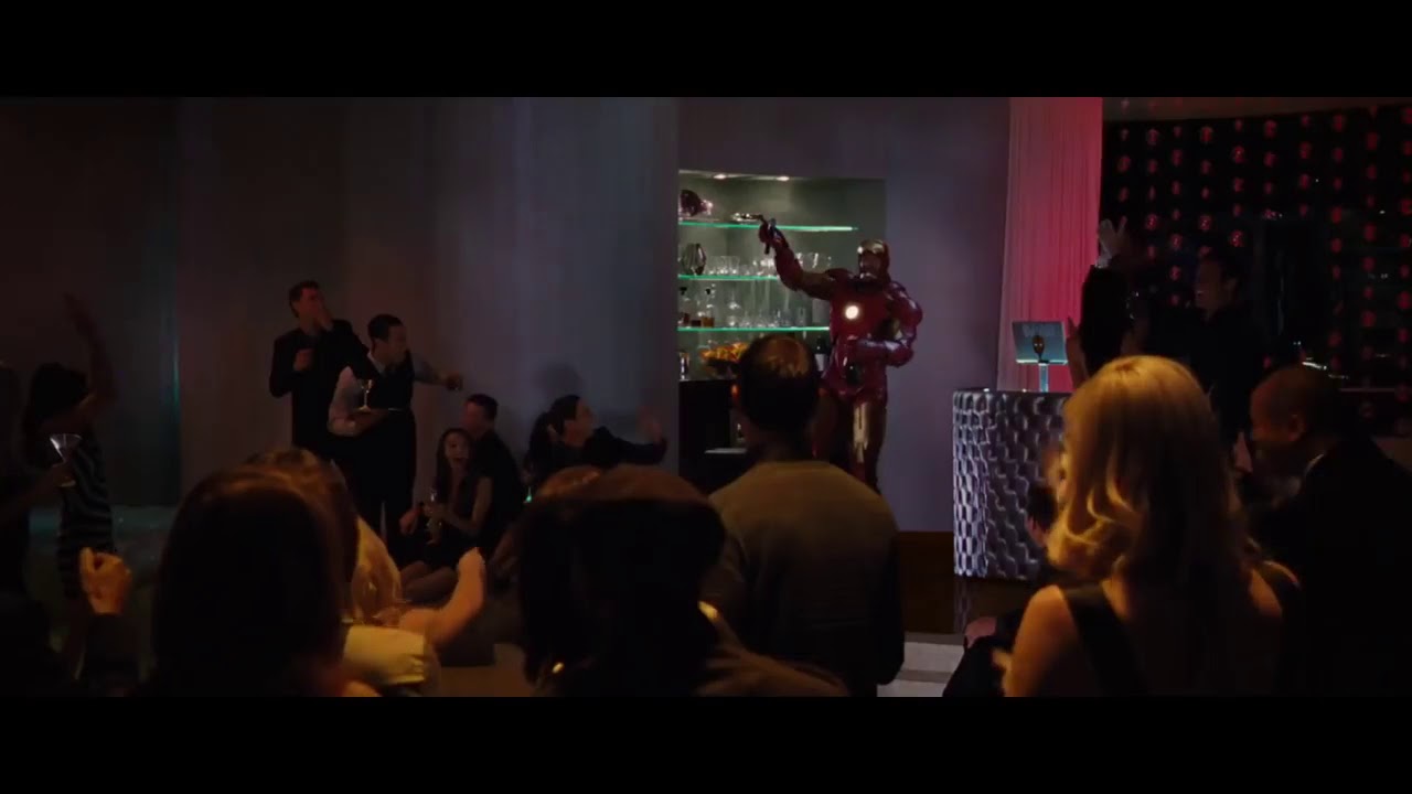 Iron Man vs Rhodey - party fight Scene-Iron-Man 2(2010)Movie CLIP HD ...
