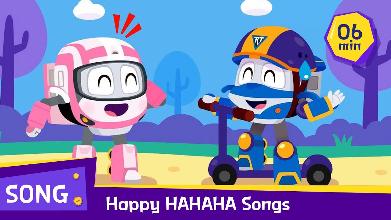 🚘Happy and Joyful Nursery rhymes with Robot trains | Special 6 mins ...