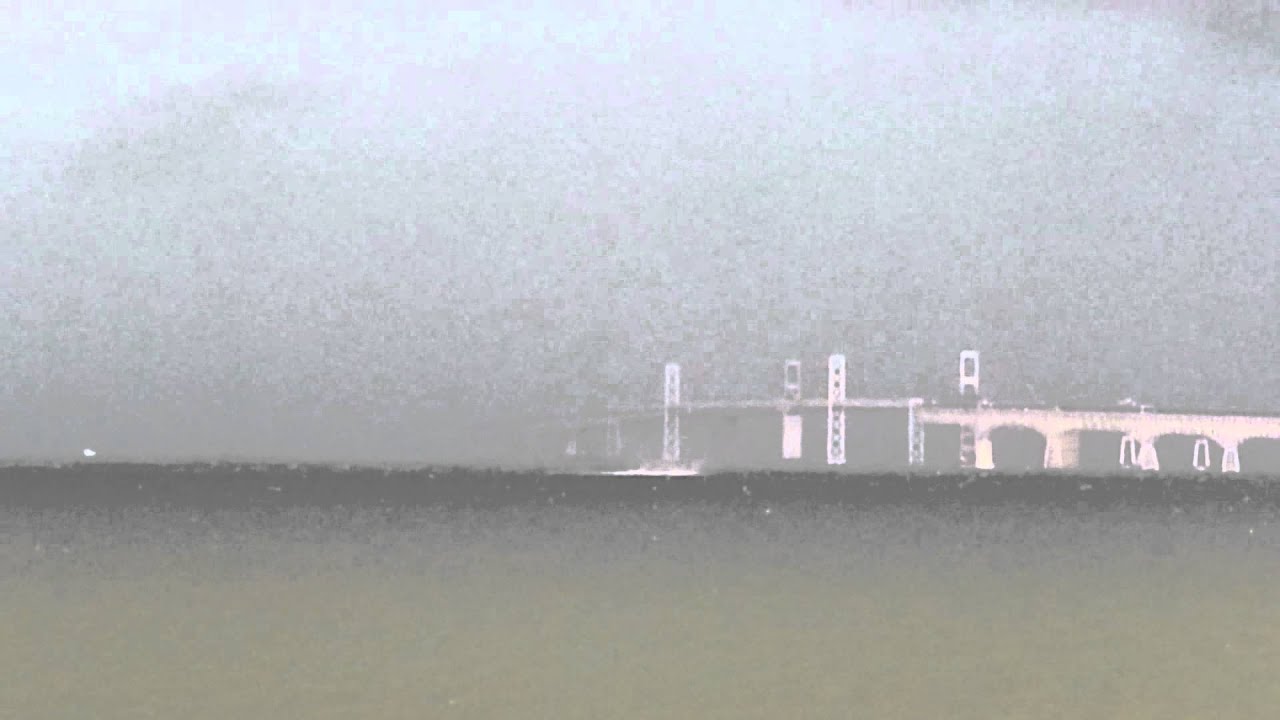 Water spout (tornado) about to hit bay bridge - YouTube