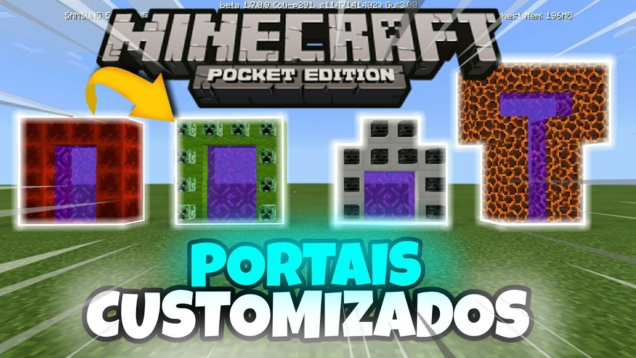 Como fazer novos Portais Customizados No Minecraft PE! (Minecraft ...