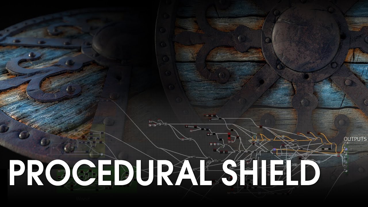 PROCEDURAL SHIELD Made using Substance Designer - YouTube
