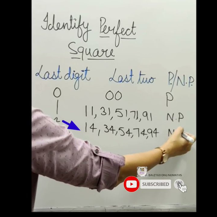 Identify perfect square from last two digits of given number| perfect ...