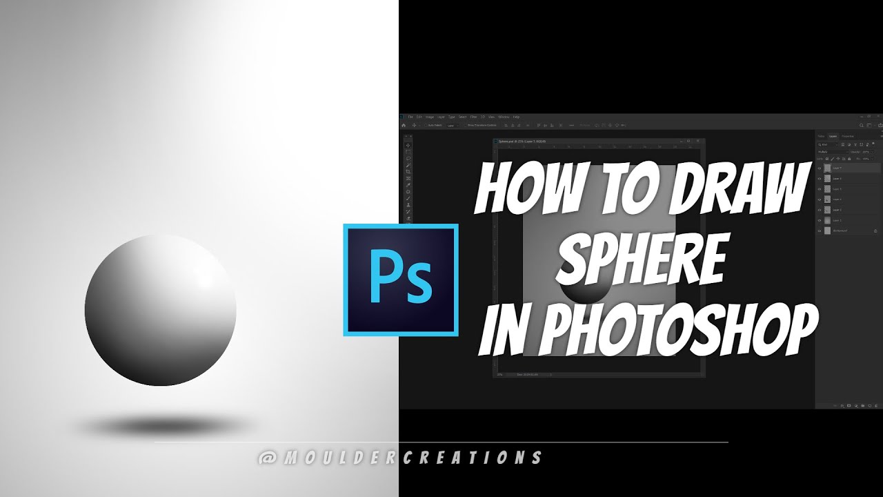 How to draw a sphere in Photoshop - Basics for digital painting - YouTube