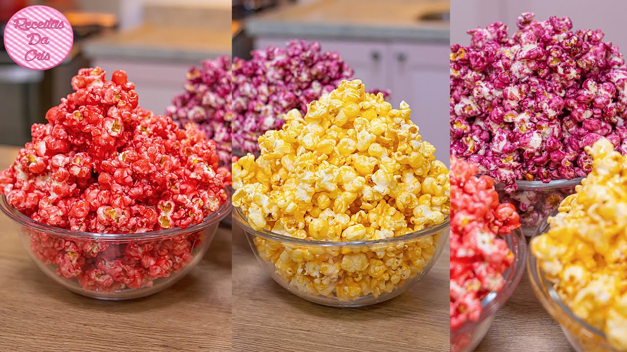 PIPOCA DOCE COLORIDA | FÁCIL E DELICIOSA | RECEITAS DA CRIS - YouTube