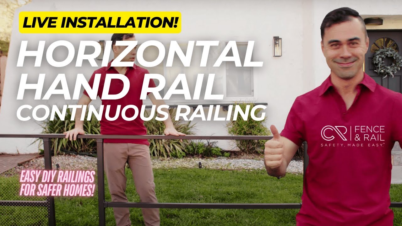 How to Install CR Fence & Rail's Horizontal Handrail - Continuous ...
