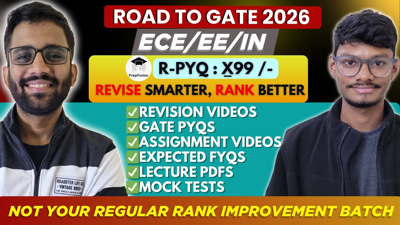 🔥GATE R-PYQ Course Launch || Rank Improvement Batch || PrepFusion - YouTube