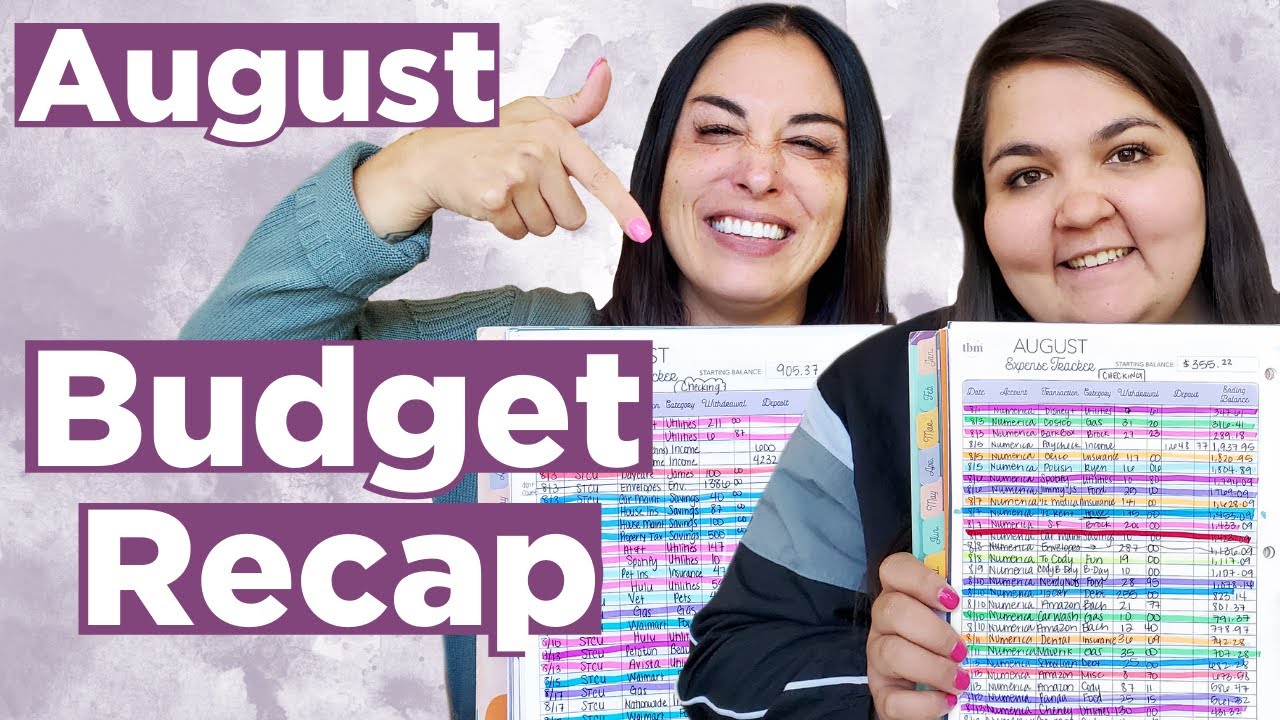 August 2020 Paycheck Budget Recap | Budget Tips + Expense Tracker - YouTube