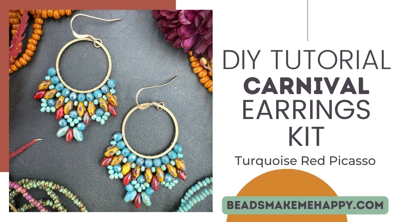 DIY Jewelry Making Tutorial - Superduo Carnival Earrings by ...