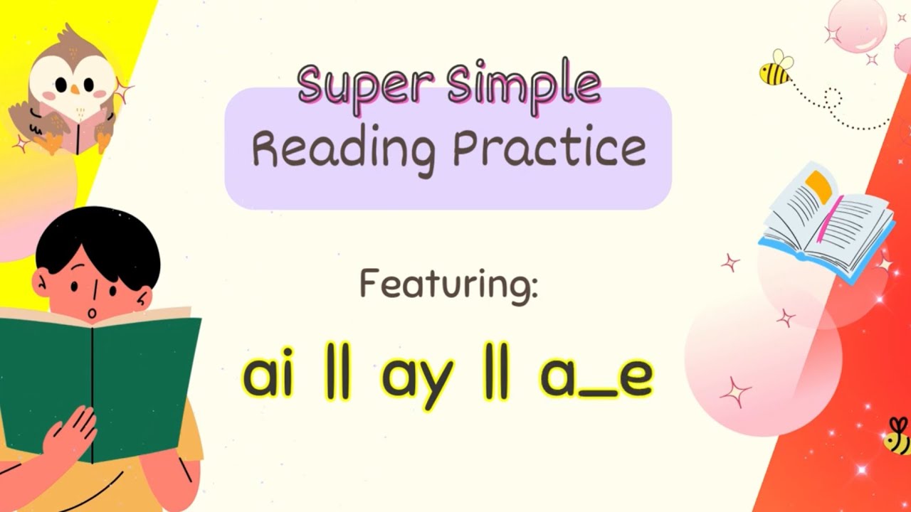 Super Simple Reading Practice|| long a sound || Reading Time || Learn ...