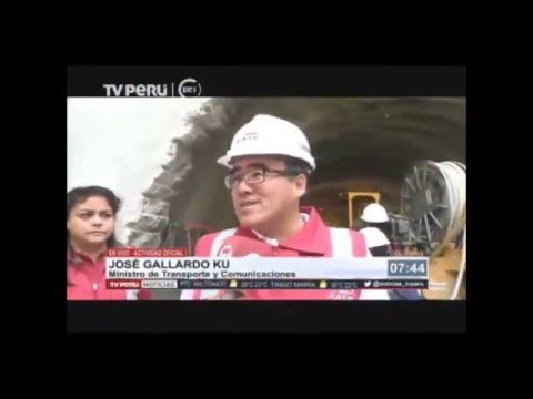 Ministro Gallardo inspeccionó construcción del túnel de la Línea 2