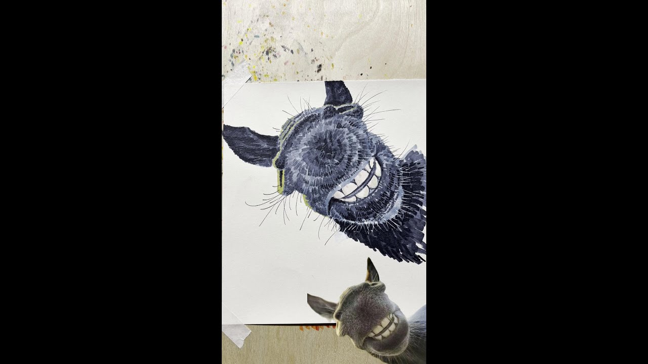Today I'll teach you how to draw a happy big dumb donkey. #Learn to ...