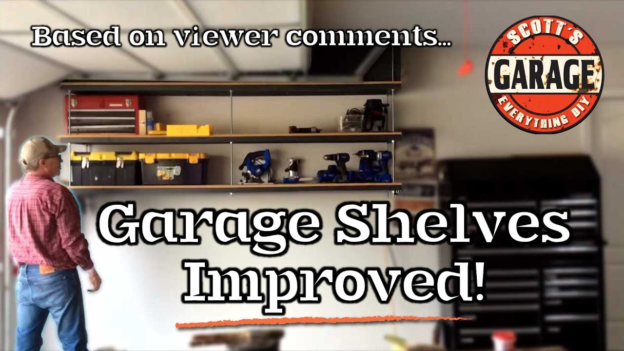 I made Good GARAGE SHELVES (threaded rod, suspended shelves) even ...