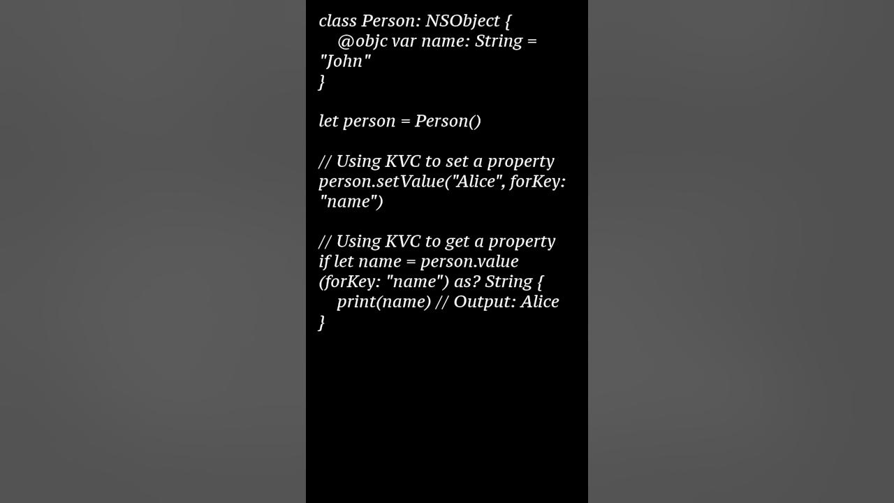 KVC (Key-Value Coding) in iOS development - YouTube