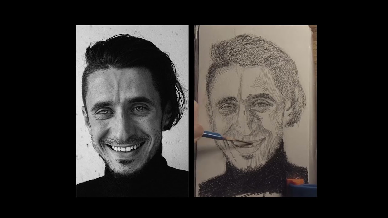 100 Portraits Challenge : Timelapse Drawing 40/100 - YouTube