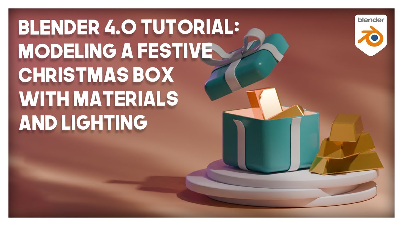Blender 4.0 Tutorial: Modeling a Festive Christmas Box with Materials ...