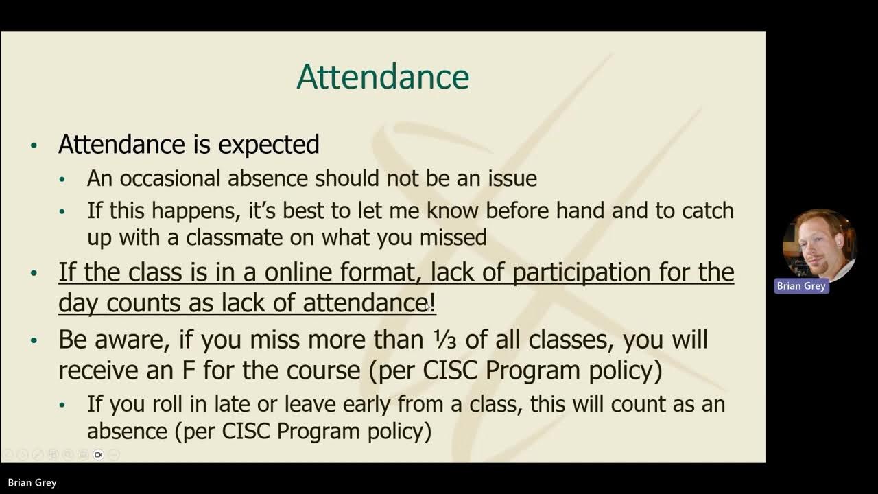 CISC 160 Module 00 Part 3 Course Conduct & Expectations - YouTube