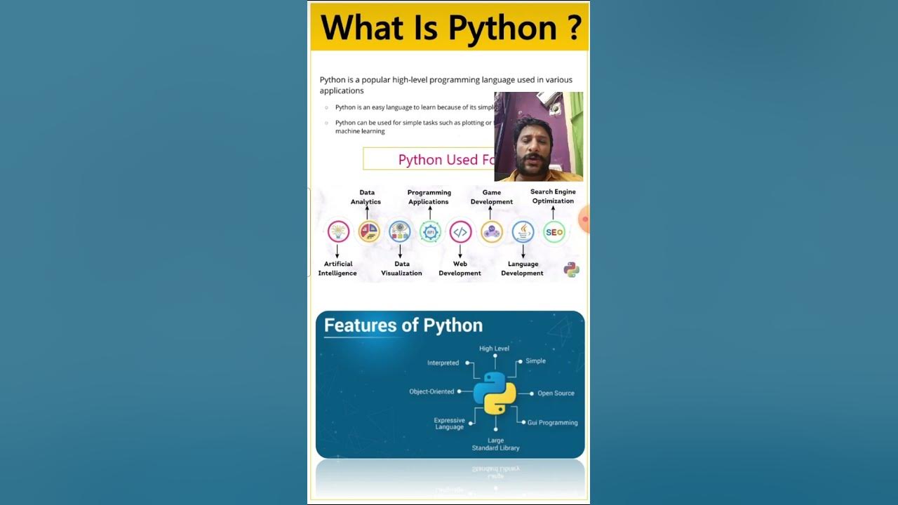 What Is Python Features Of Python Introduction To Python Python Pythontutorial 
