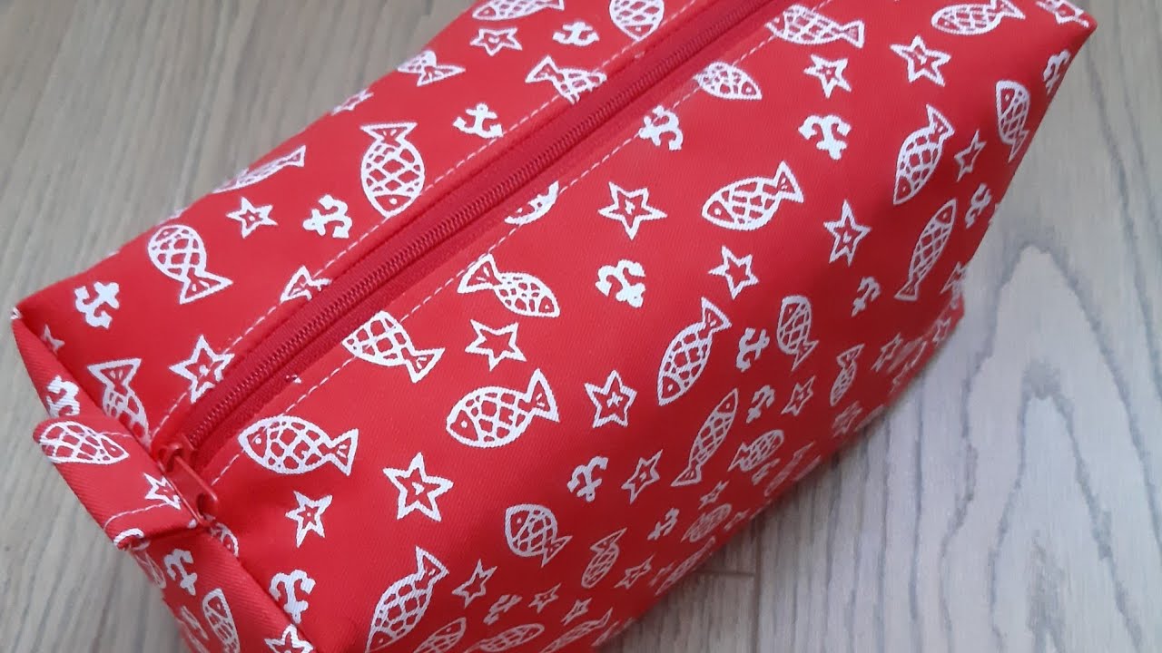 Tutorial necessaire box sem viés - passo a passo necessaire box - YouTube