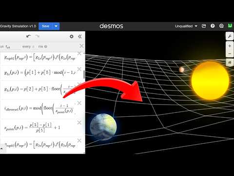 Simulating Gravity in Desmos
