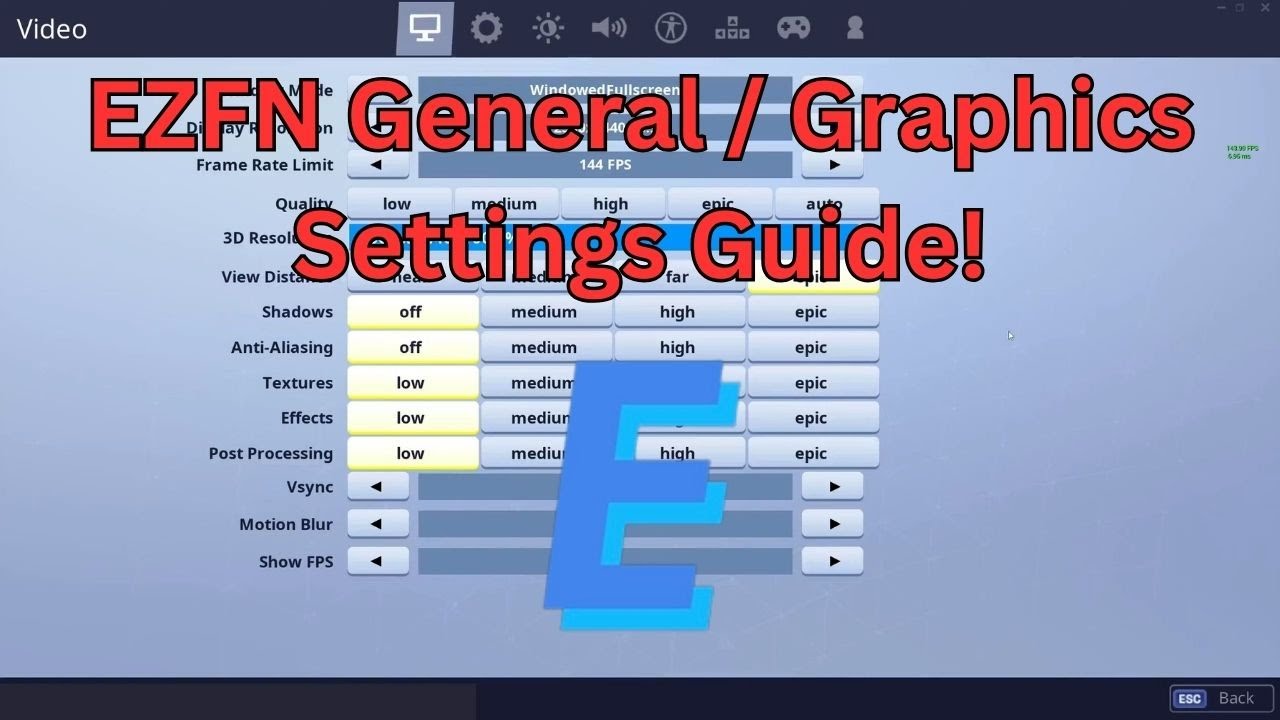 Video/General Settings Guide EZFN Season 7! -Fortnite - YouTube