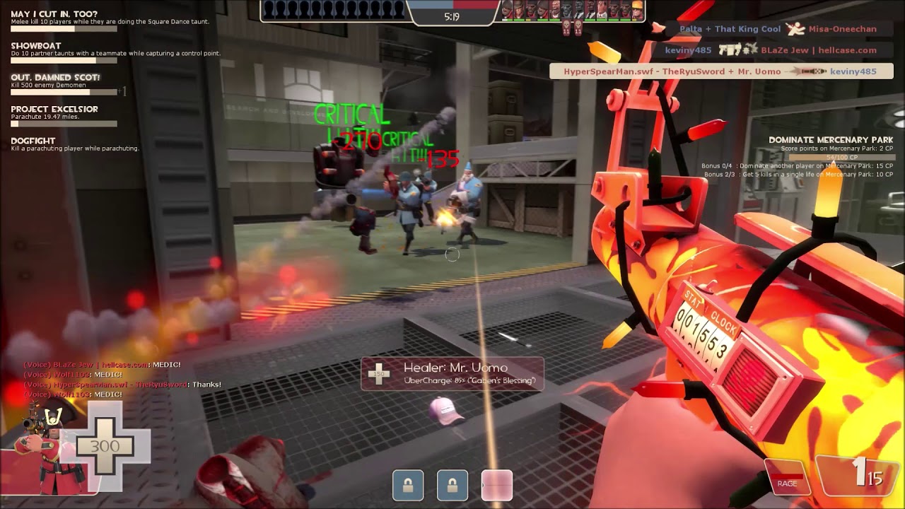 Team Fortress 2: Dominating Mercenary park: Part one - YouTube