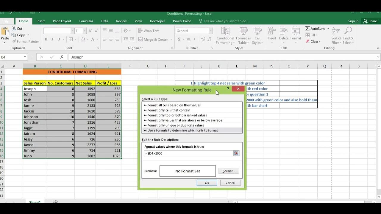 #ConditionalFormatting for data analysis and visualization in Excel. #datavisualization - YouTube