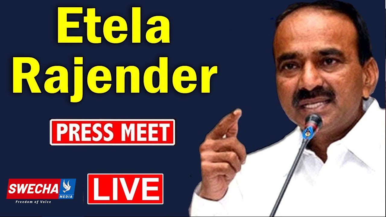 LIVE: Eatala Rajender addressing press & media at BJP state office ...