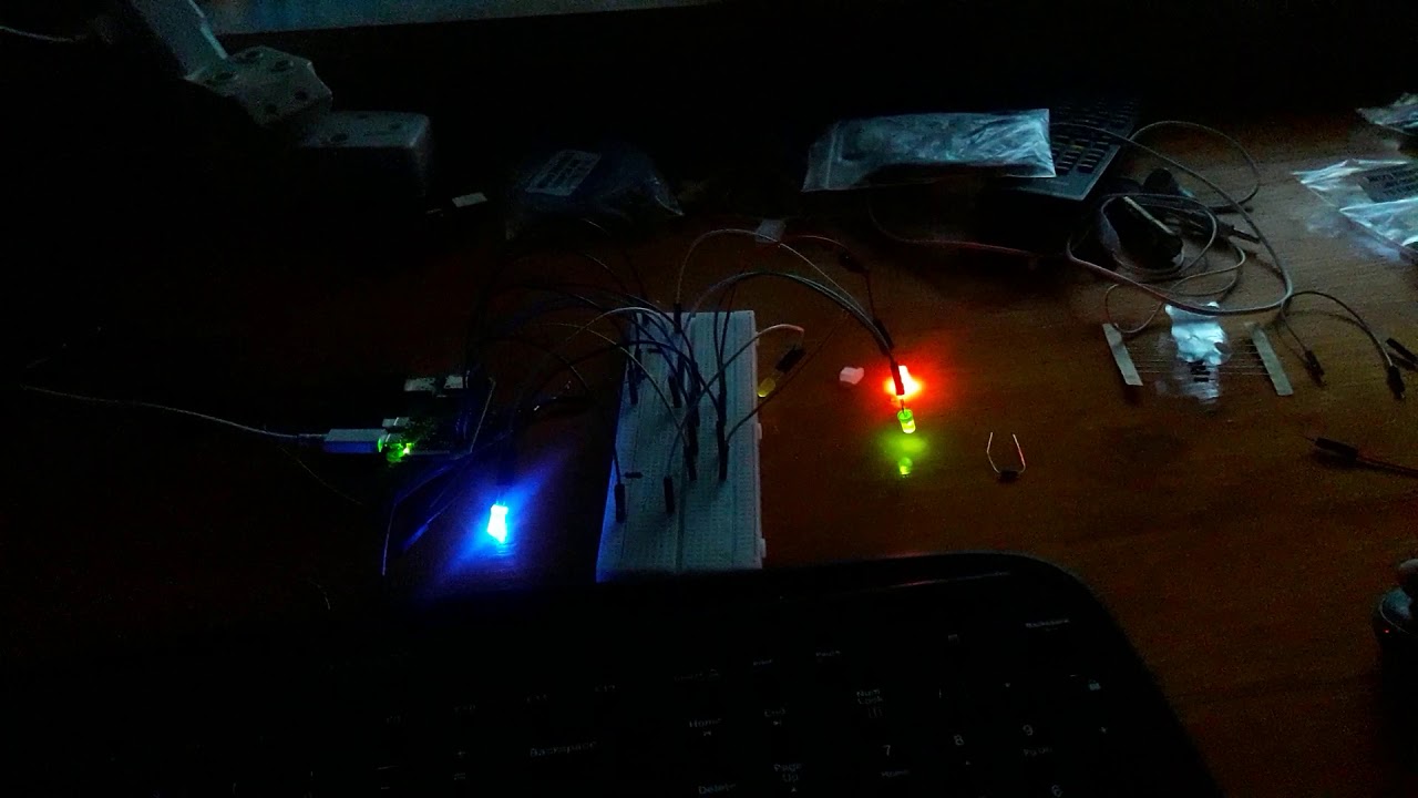 Python plus Raspberry pi LED lights - YouTube