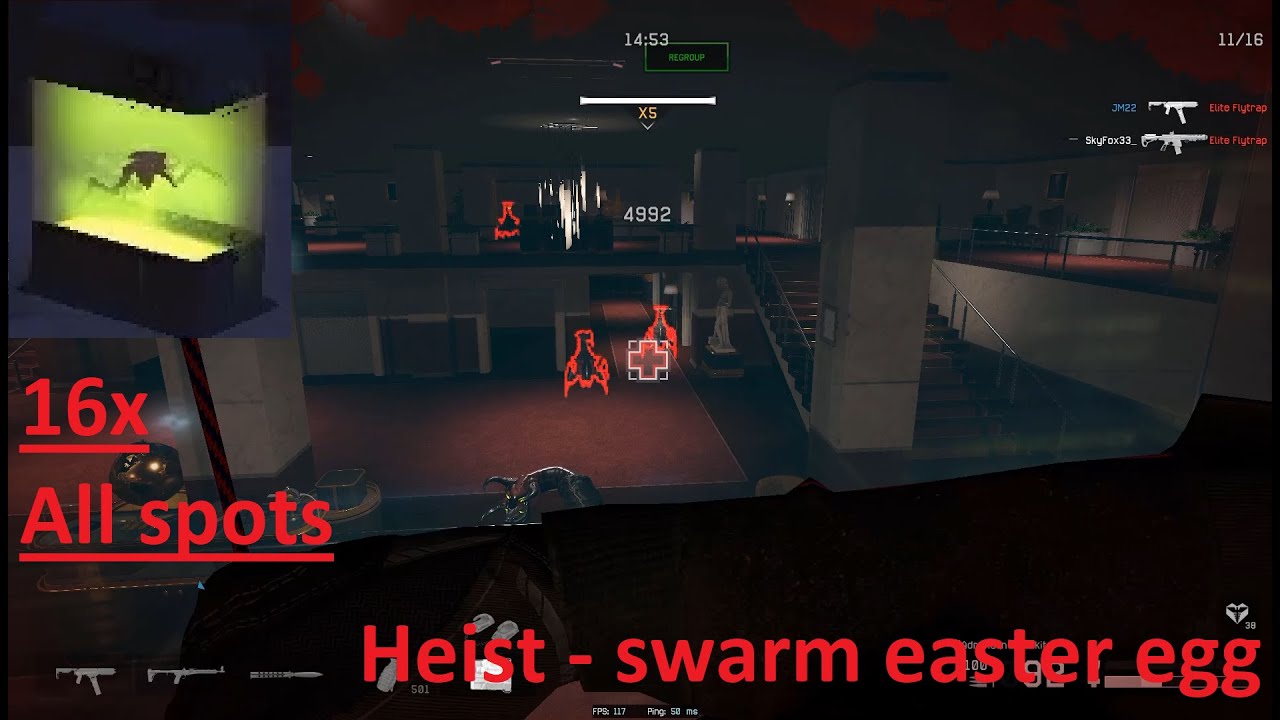 Warface - Heist "swarm Easter Egg" - all 16x box spots - YouTube