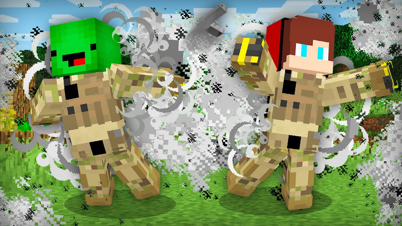 JJ saving Mikey from War in Minecraft Challenge (Maizen Mazien Mizen ...