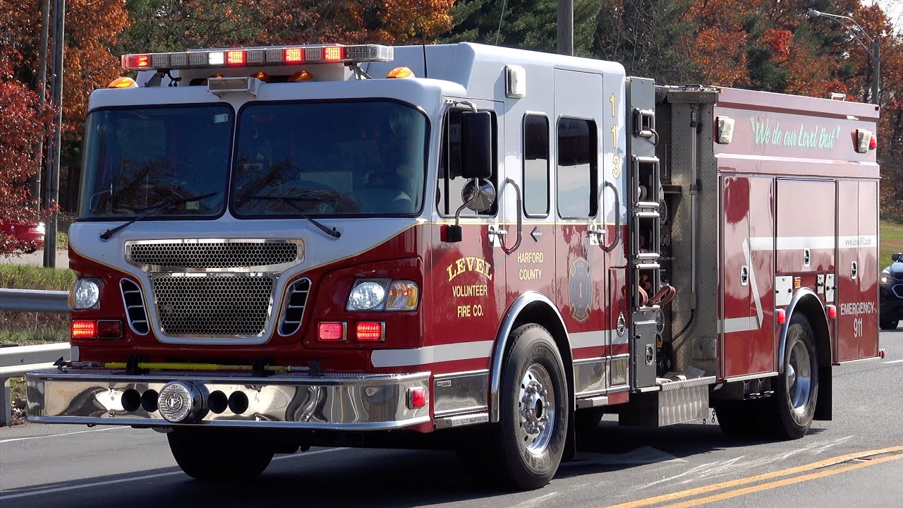 Level Volunteer Fire Company Engine 113 Responding - YouTube
