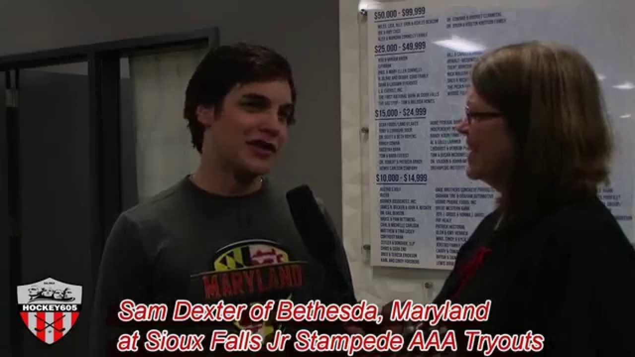 Sam Dexter @JrStampedeAAA Tryouts - YouTube