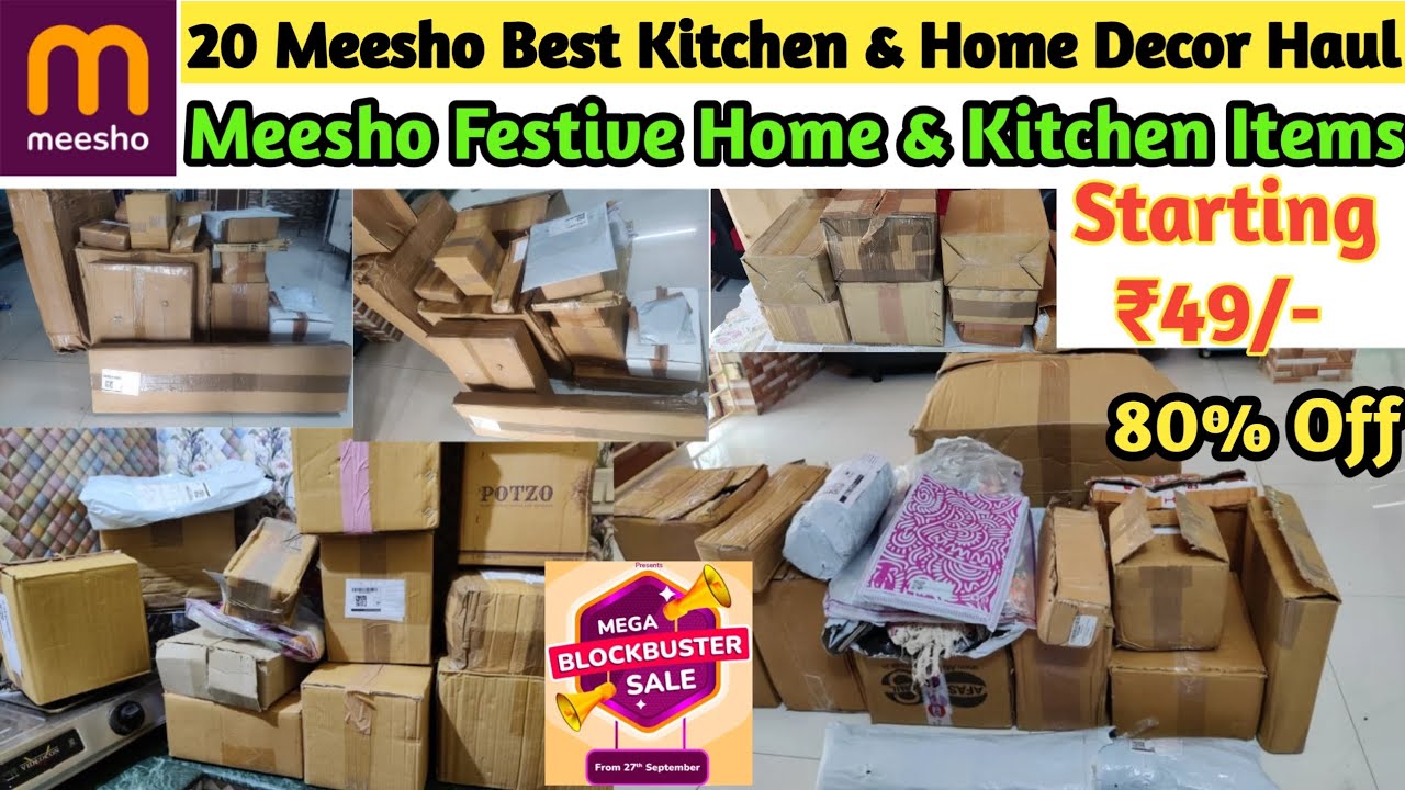 20 Meesho Best Kitchen & Home Decor Haul | Meesho Festive Home ...