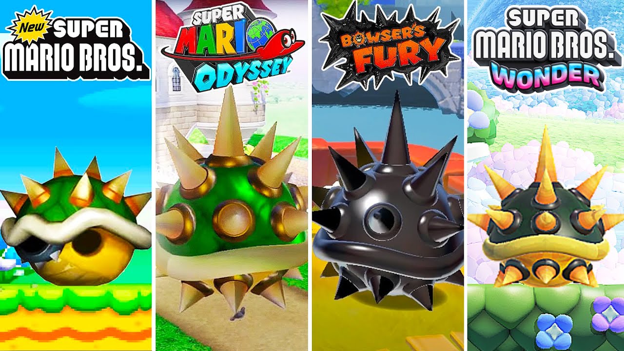 Evolution of Bowser Shell Power-Ups in Mario Games (HD) [2005-2024 ...