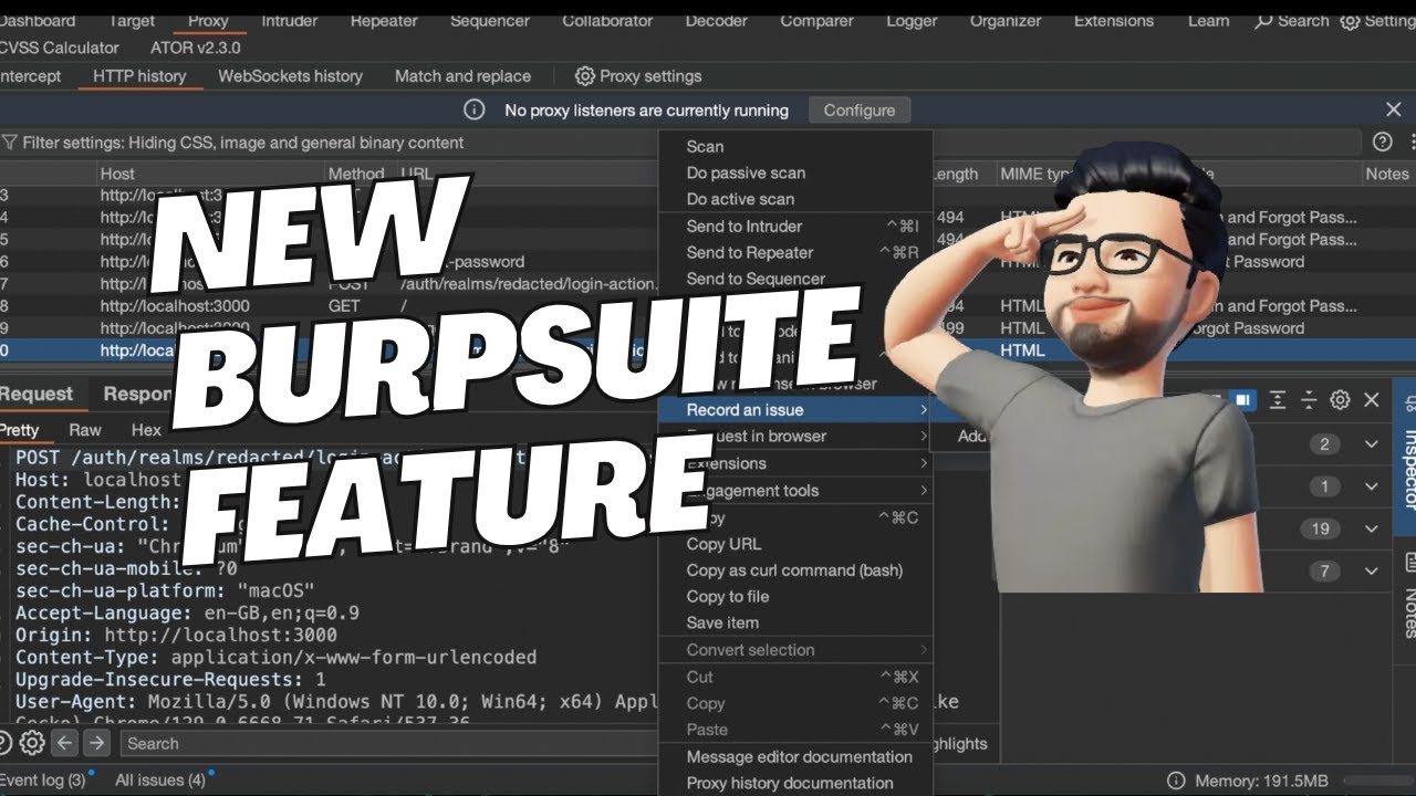 New Burp Suite Feature: Manual Record an Issue - Walkthrough - YouTube