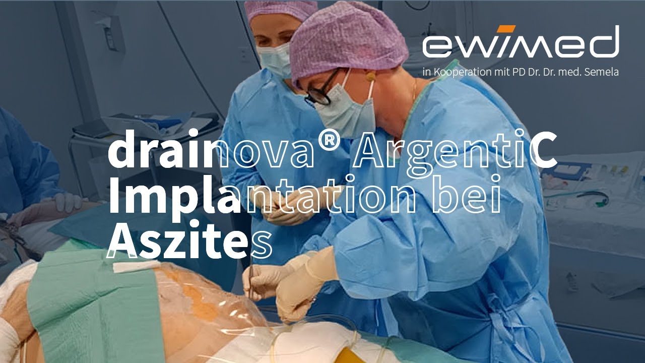 drainova® ArgentiC | Implantation bei Aszites | ewimed - YouTube