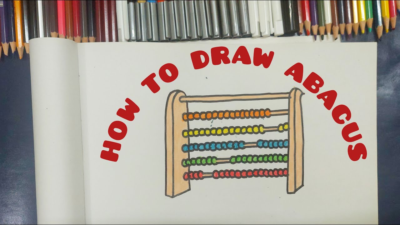 How to draw abacus - YouTube