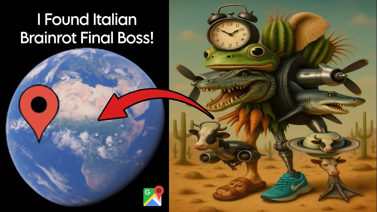 I Found Italian Brainrot Final Boss 😵 On Google Earth and Google Maps 🌎 ...